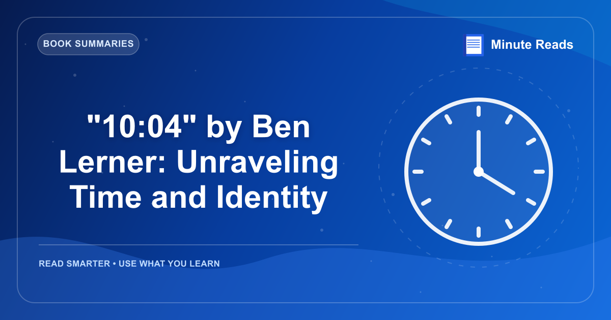 "10:04" de Ben Lerner, Desvendando Tempo e Identidade — MinuteReads blog thumbnail