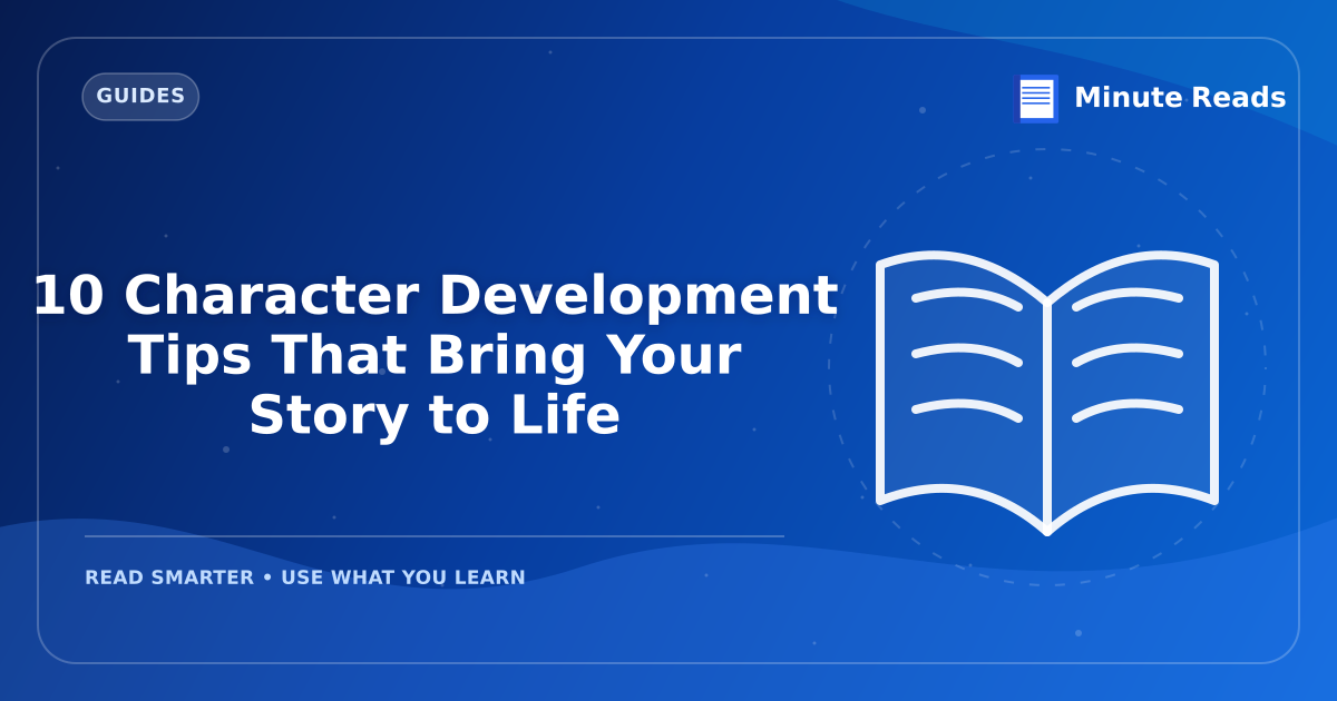 10 Character Development Tips That Bring Your Story to Life — MinuteReads blog thumbnail