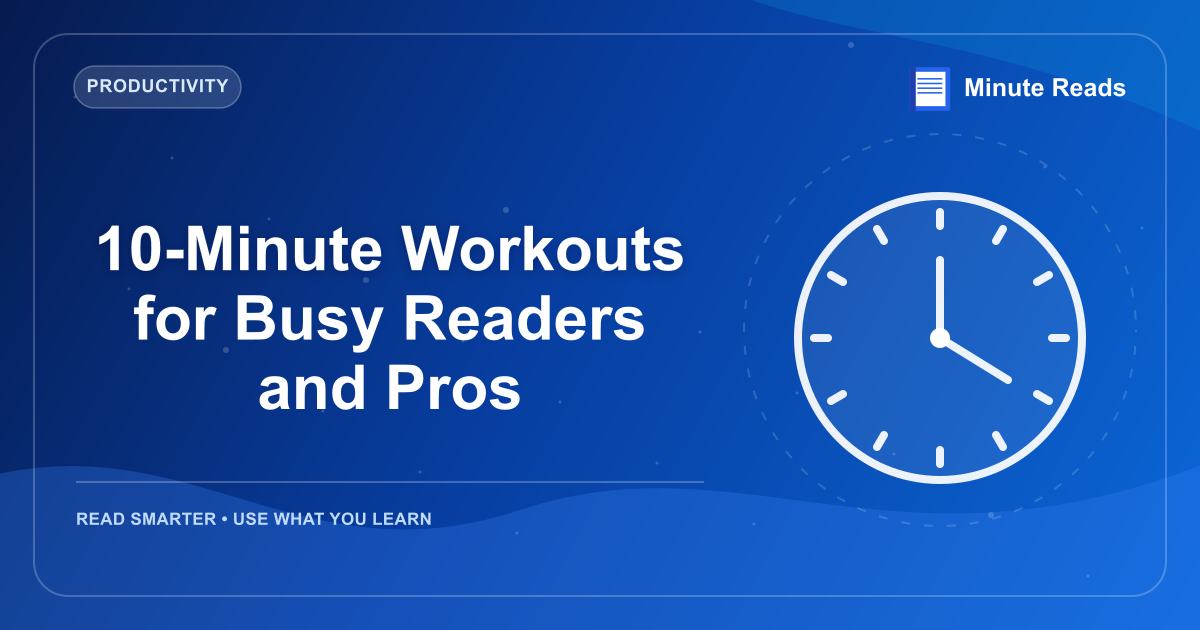 10-Minute Workouts for Busy Readers and Pros — MinuteReads blog thumbnail