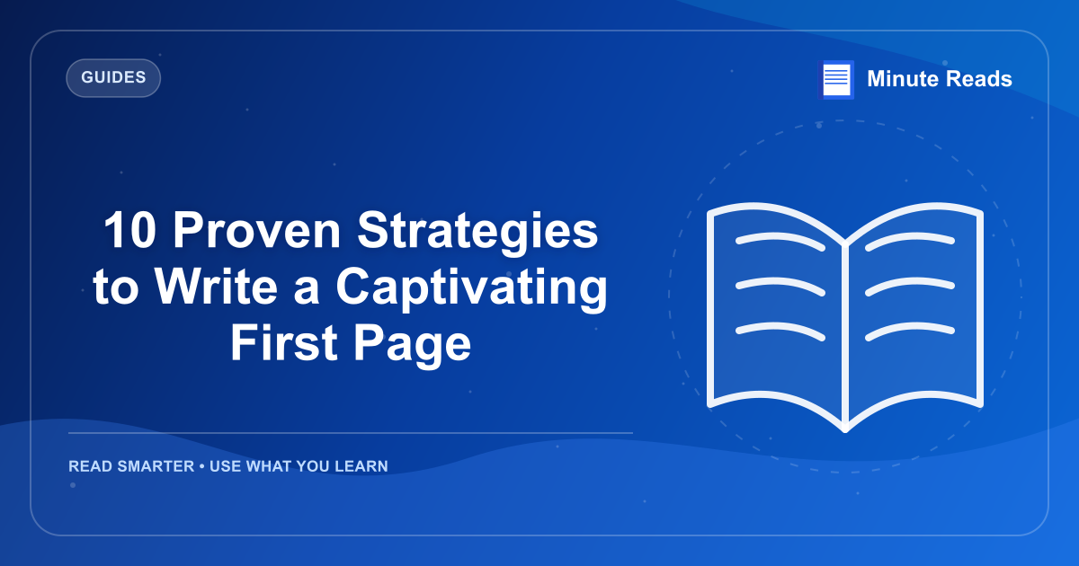 10 Proven Strategies to Write a Captivating First Page — MinuteReads blog thumbnail