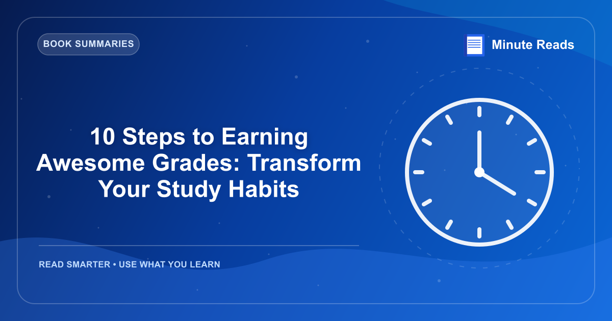 10 Steps to Earning Awesome Grades: Transform Your Study Habits — MinuteReads blog thumbnail