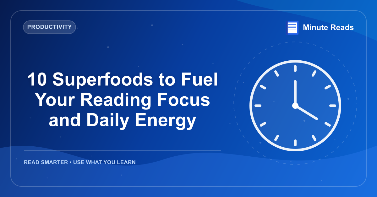10 Superfoods to Fuel Your Reading Focus and Daily Energy — MinuteReads blog thumbnail