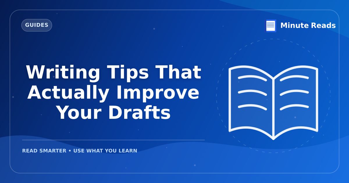 Writing Tips That Actually Improve Your Drafts — MinuteReads blog thumbnail
