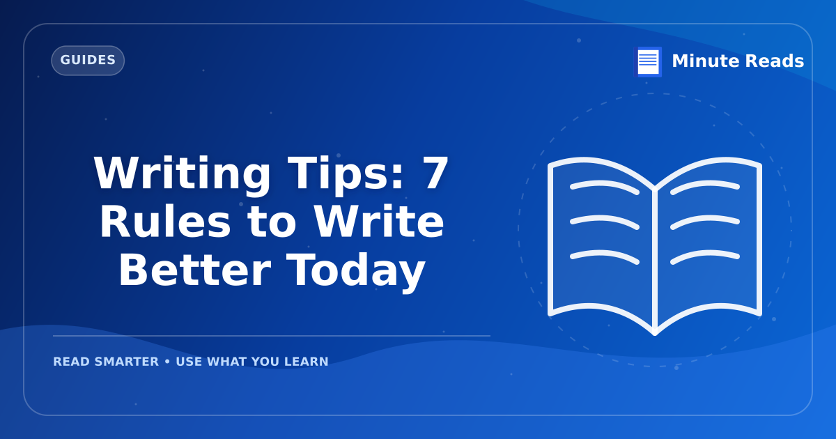 Writing Tips: 7 Rules to Write Better Today — MinuteReads blog thumbnail