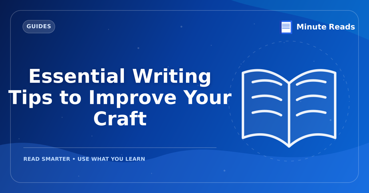 Essential Writing Tips to Improve Your Craft — MinuteReads blog thumbnail