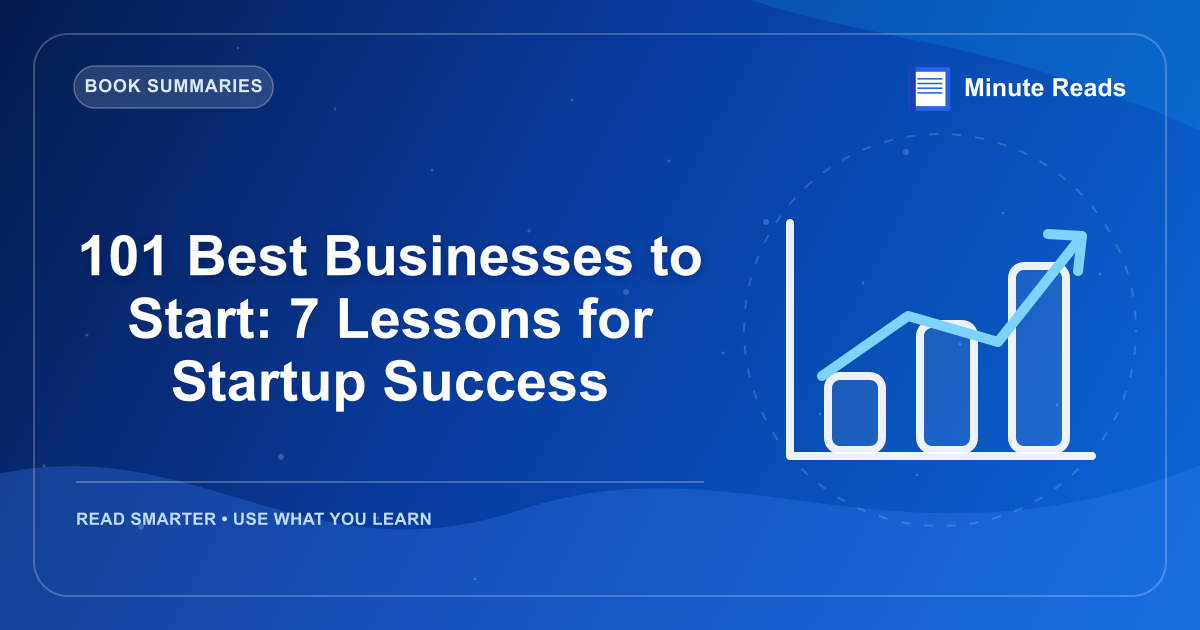 101 Best Businesses to Start: 7 Lessons for Startup Success — MinuteReads blog thumbnail