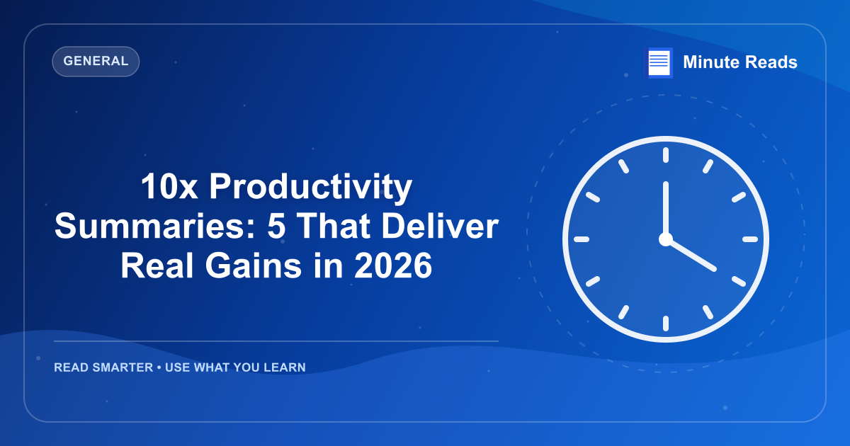 10x Productivity Summaries: 5 That Deliver Real Gains in 2026 — MinuteReads blog thumbnail