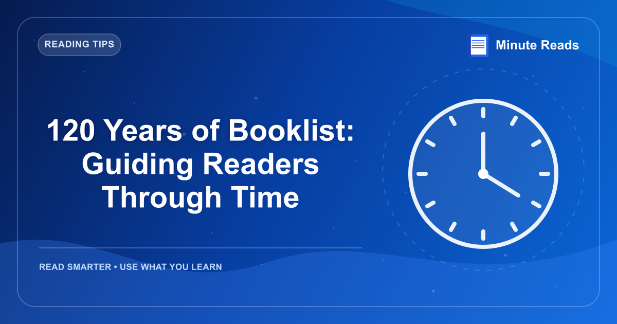 120 Years of Booklist: Guiding Readers Through Time — MinuteReads blog thumbnail
