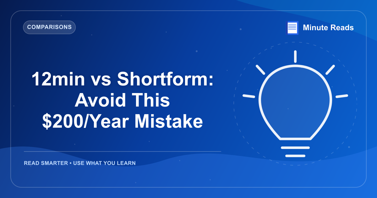 12min vs Shortform: Avoid This $200/Year Mistake — MinuteReads blog thumbnail