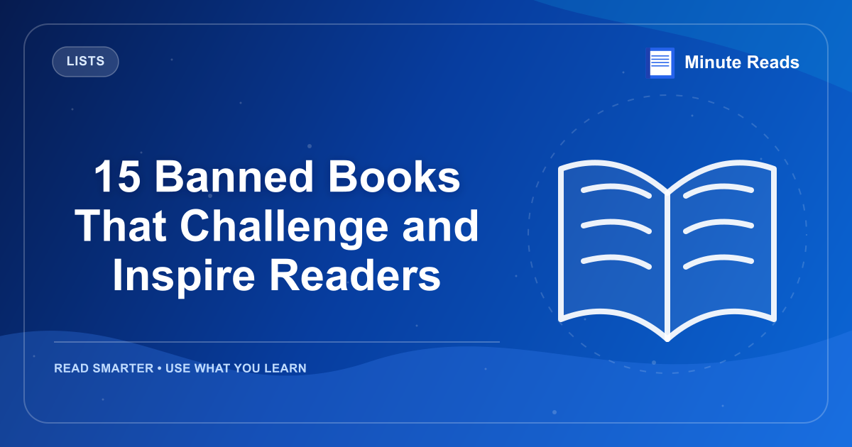 15 Banned Books That Challenge and Inspire Readers — MinuteReads blog thumbnail