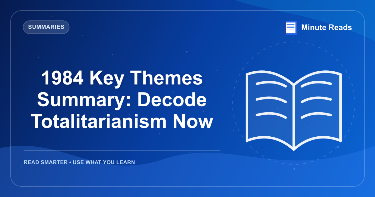1984 Key Themes Summary: Decode Totalitarianism Now — MinuteReads blog thumbnail