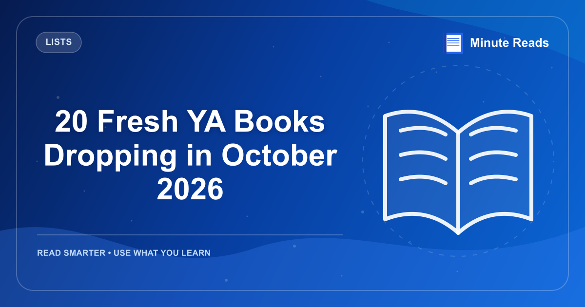 20 Fresh YA Books Dropping in October 2026 — MinuteReads blog thumbnail