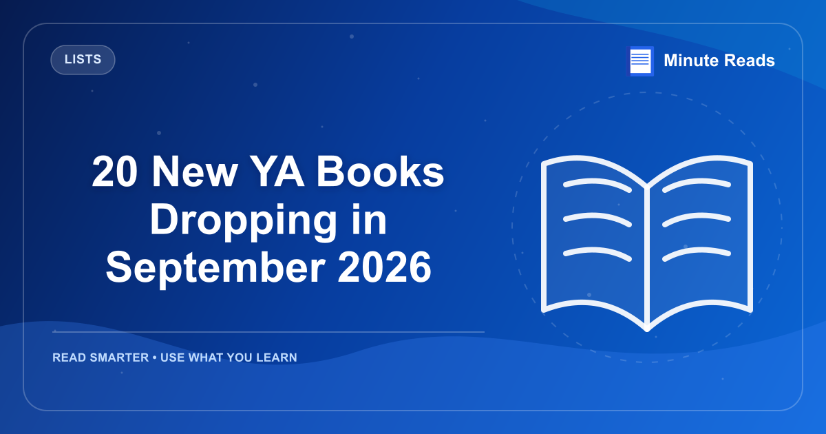 20 New YA Books Dropping in September 2026 — MinuteReads blog thumbnail