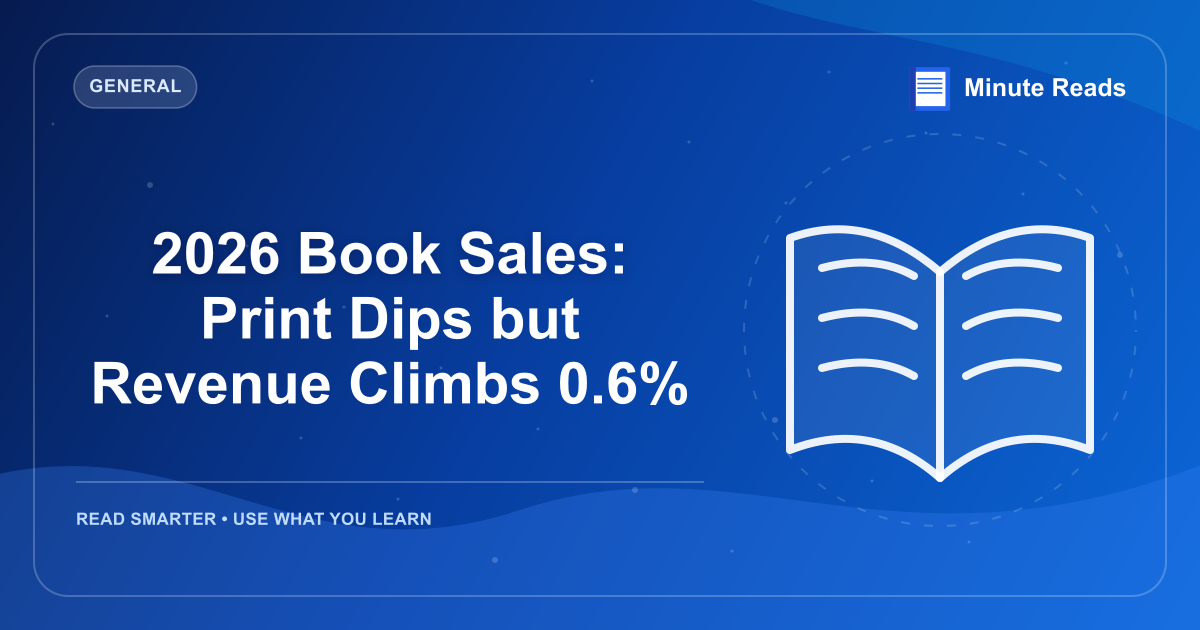 2026 Book Sales: Print Dips but Revenue Climbs 0.6% — MinuteReads blog thumbnail