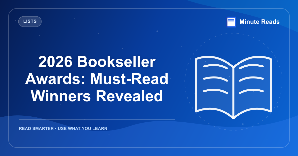 2026 Bookseller Awards: Must-Read Winners Revealed — MinuteReads blog thumbnail