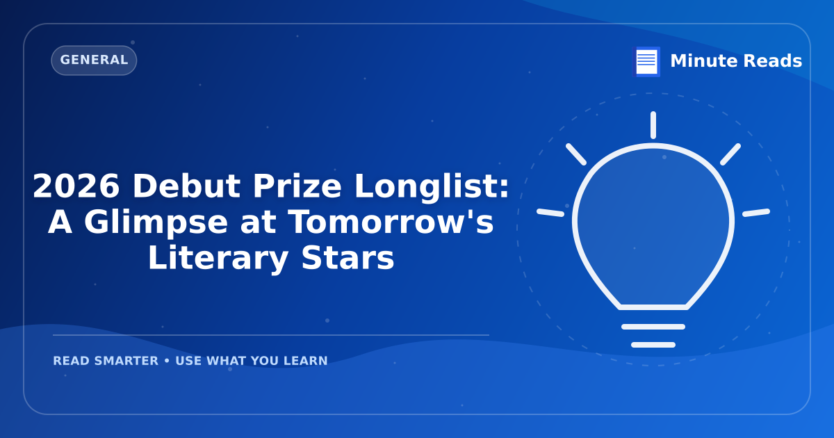 2027 Debut Prize Longlist: A Glimpse at Tomorrow's Literary Stars — MinuteReads blog thumbnail