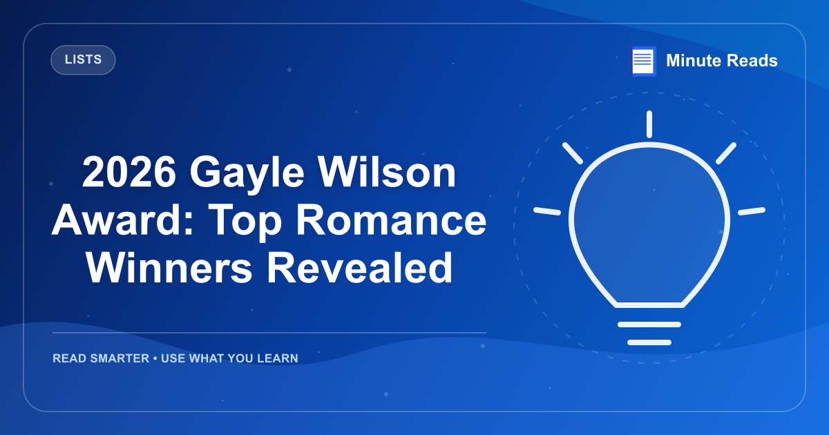 2026 Gayle Wilson Award: Top Romance Winners Revealed — MinuteReads blog thumbnail