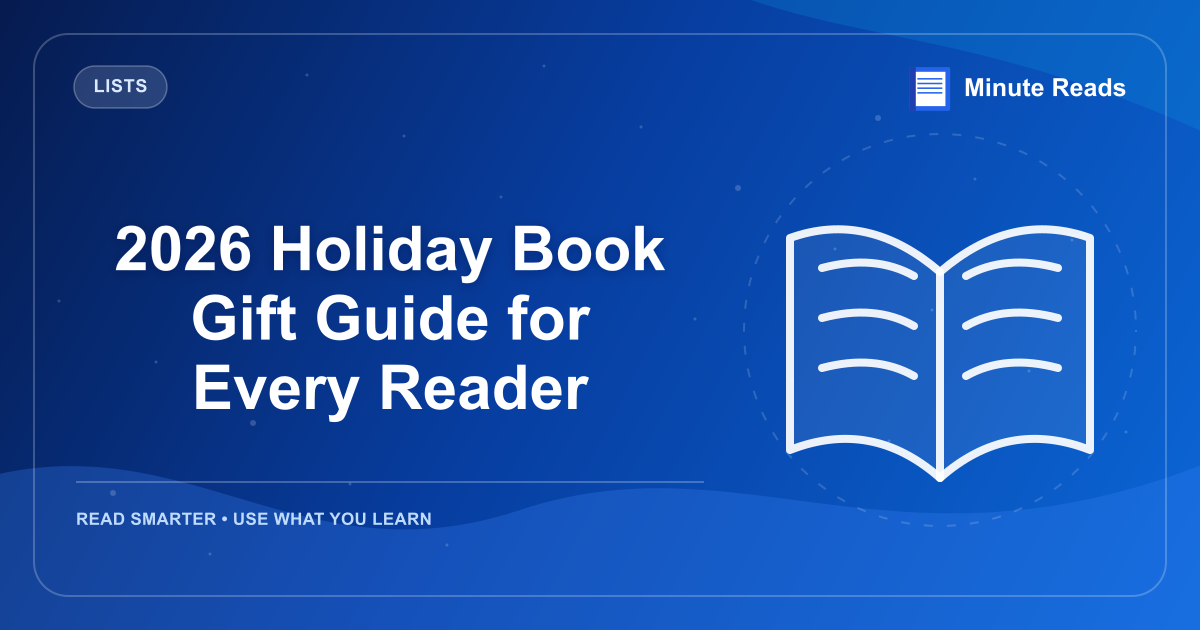 2026 Holiday Book Gift Guide for Every Reader — MinuteReads blog thumbnail
