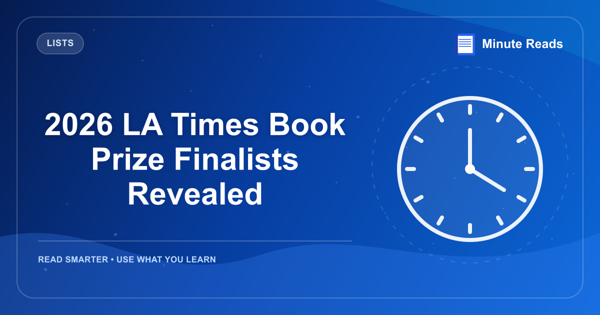 2026 LA Times Book Prize Finalists Revealed — MinuteReads blog thumbnail