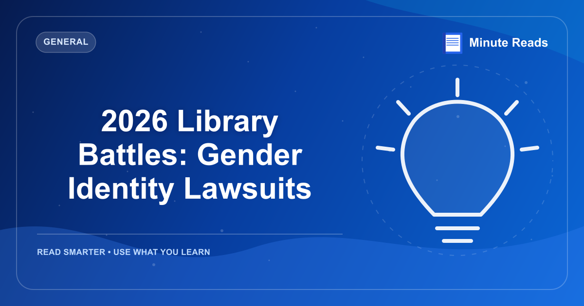 2026 Library Battles: Gender Identity Lawsuits — MinuteReads blog thumbnail