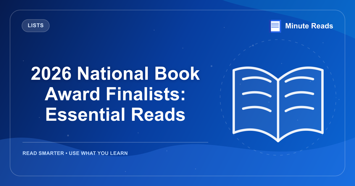 2026 National Book Award Finalists: Essential Reads — MinuteReads blog thumbnail