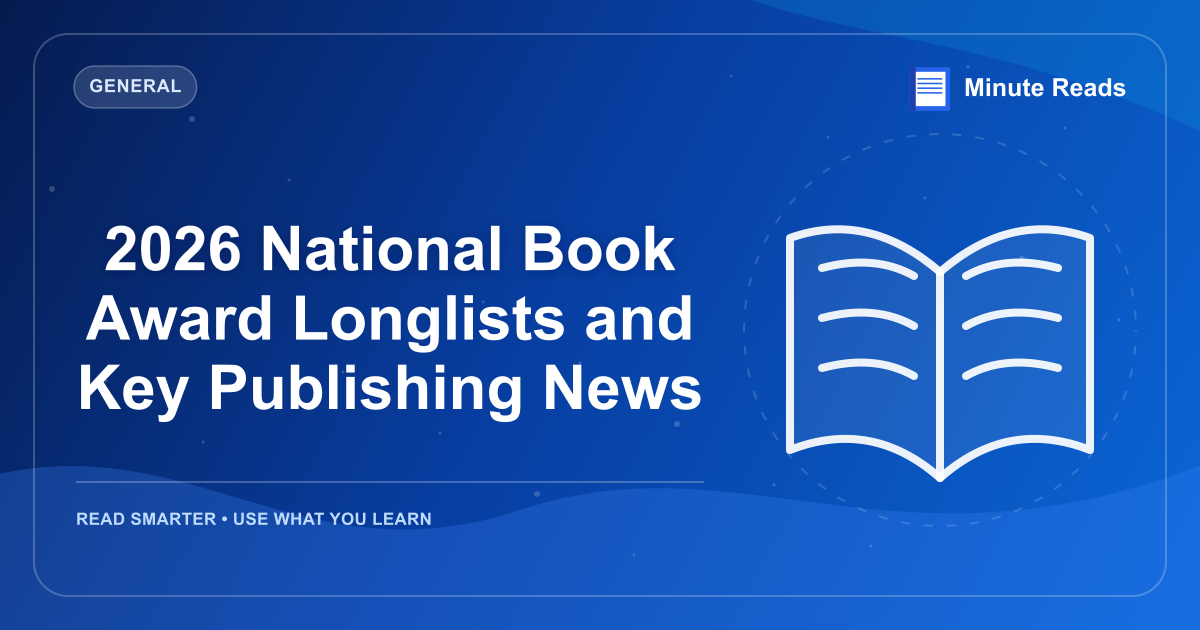 2026 National Book Award Longlists and Key Publishing News — MinuteReads blog thumbnail