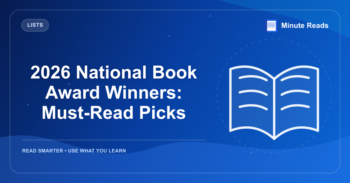 2026 National Book Award Winners: Must-Read Picks — MinuteReads blog thumbnail