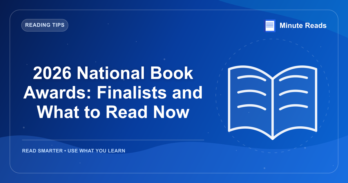 2026 National Book Awards: Finalists and What to Read Now — MinuteReads blog thumbnail