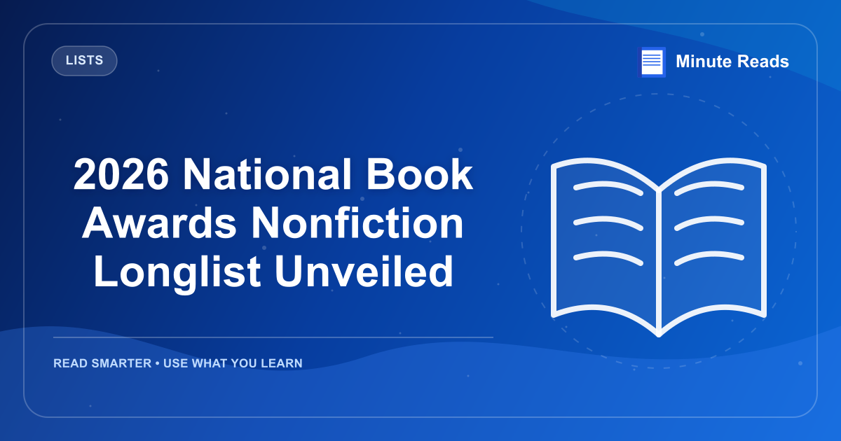 2026 National Book Awards Nonfiction Longlist Unveiled — MinuteReads blog thumbnail