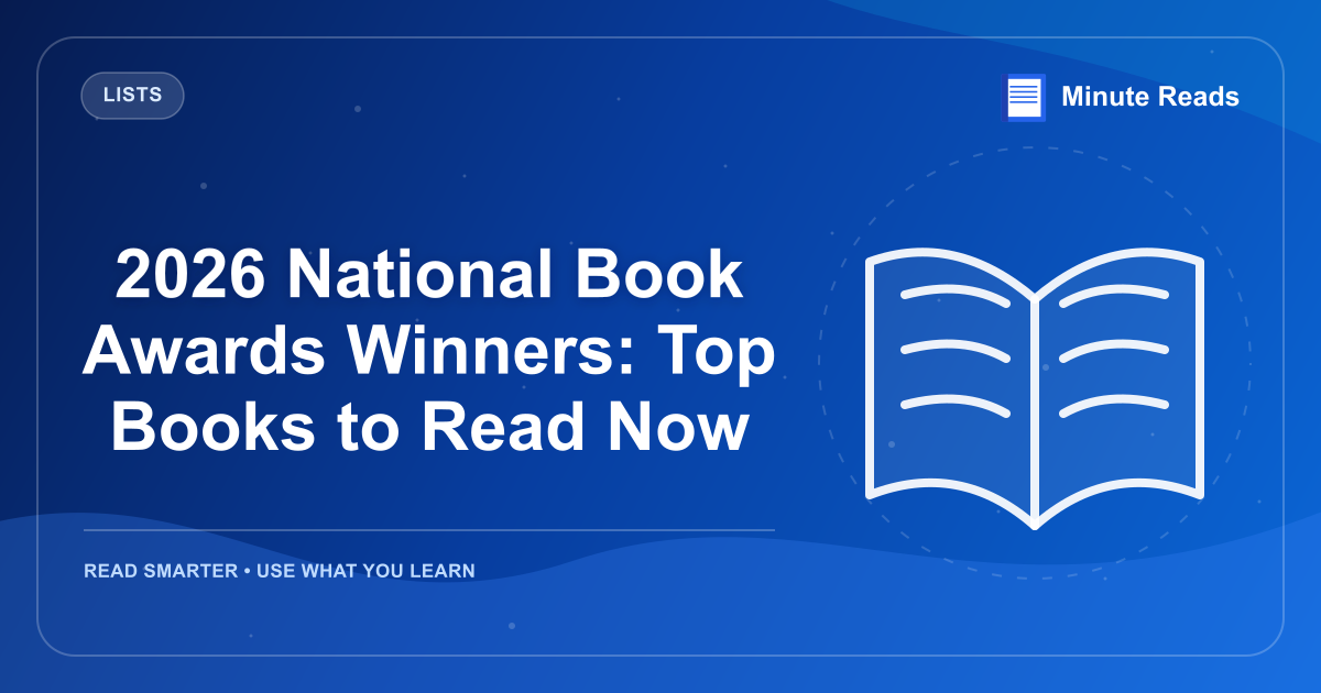 2026 National Book Awards Winners: Top Books to Read Now — MinuteReads blog thumbnail