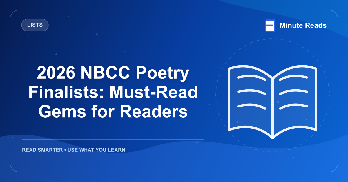 2026 NBCC Poetry Finalists: Must-Read Gems for Readers — MinuteReads blog thumbnail