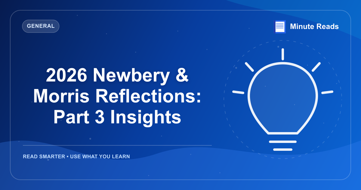 2026 Newbery & Morris Reflections: Part 3 Insights — MinuteReads blog thumbnail