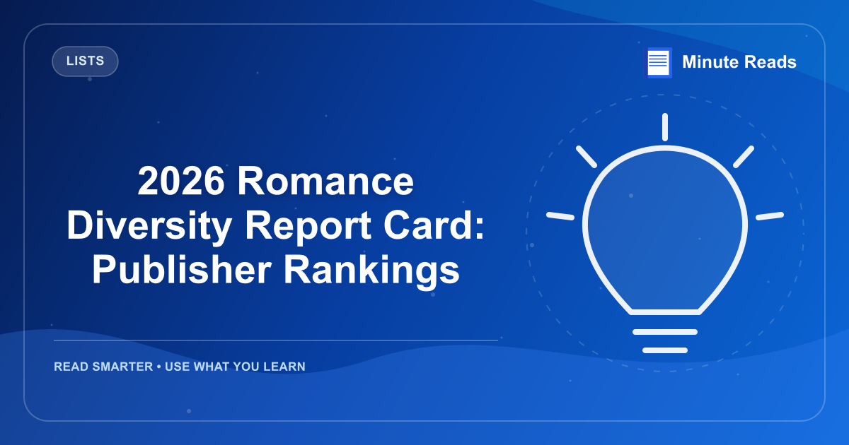 2026 Romance Diversity Report Card: Publisher Rankings — MinuteReads blog thumbnail