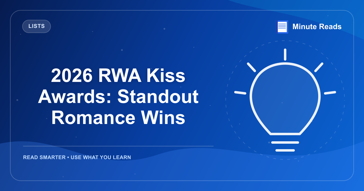 2026 RWA Kiss Awards: Standout Romance Wins — MinuteReads blog thumbnail