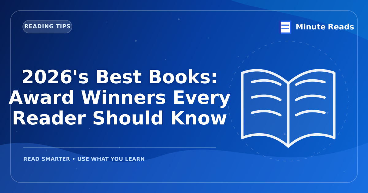 2026's Best Books: Award Winners Every Reader Should Know — MinuteReads blog thumbnail