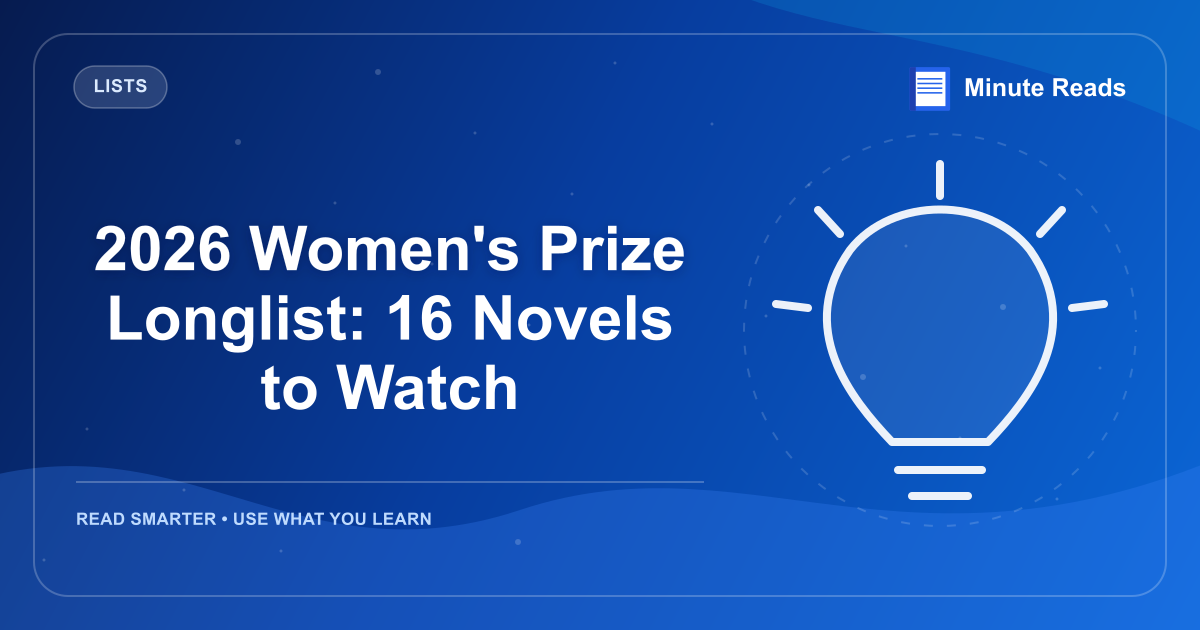 2026 Women's Prize Longlist: 16 Novels to Watch — MinuteReads blog thumbnail