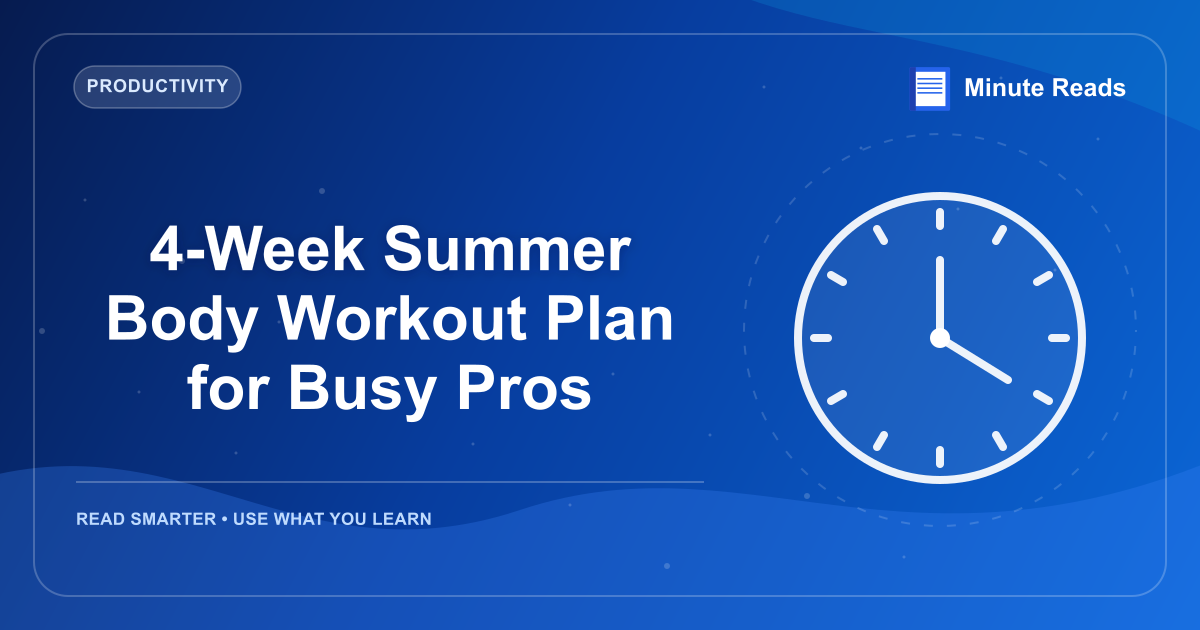 4-Week Summer Body Workout Plan for Busy Pros — MinuteReads blog thumbnail