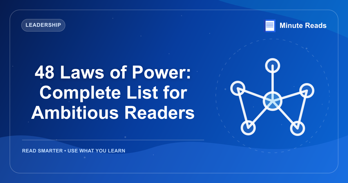 48 Laws of Power: Complete List for Ambitious Readers — MinuteReads blog thumbnail