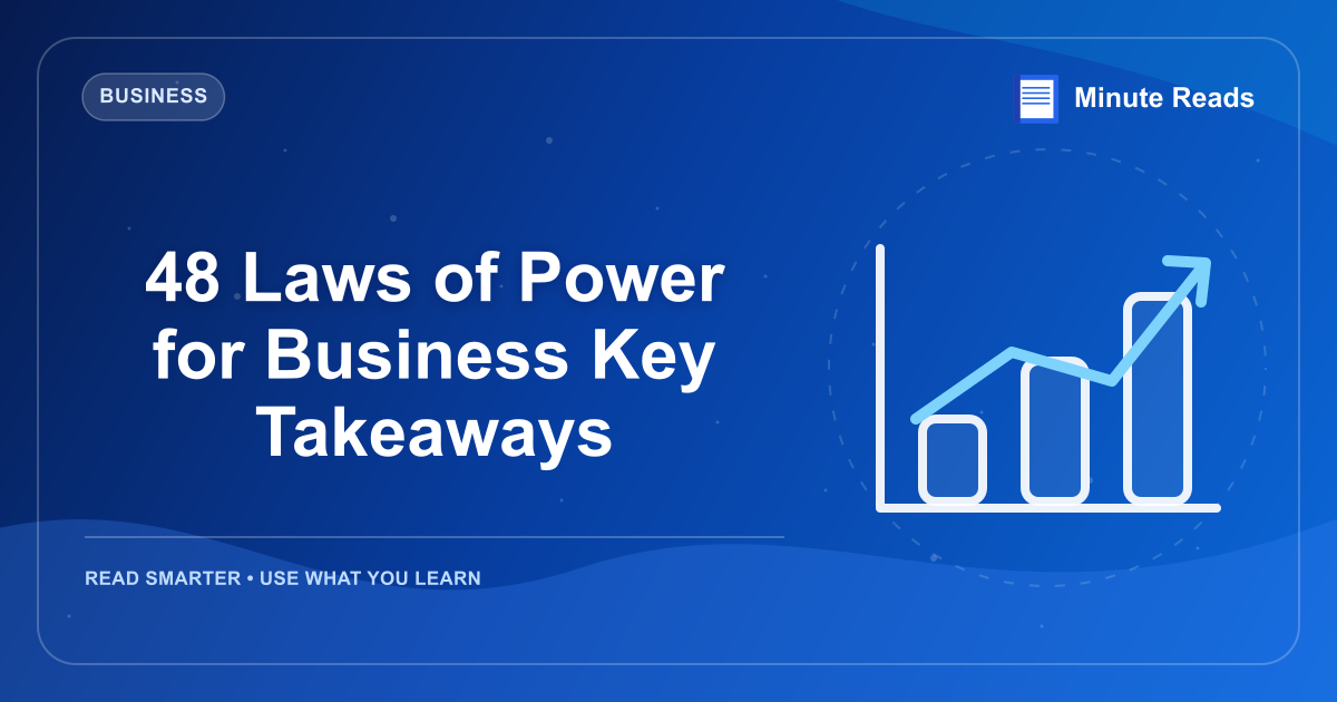 48 Laws of Power for Business Key Takeaways — MinuteReads blog thumbnail