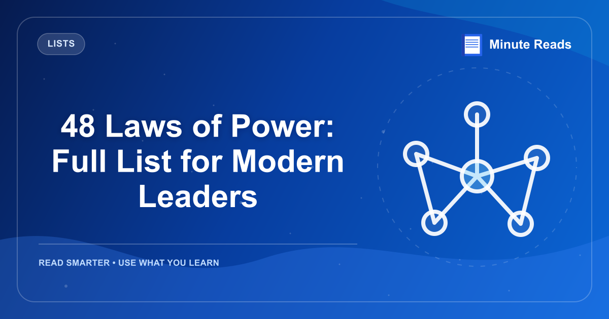 48 Laws of Power: Full List for Modern Leaders — MinuteReads blog thumbnail