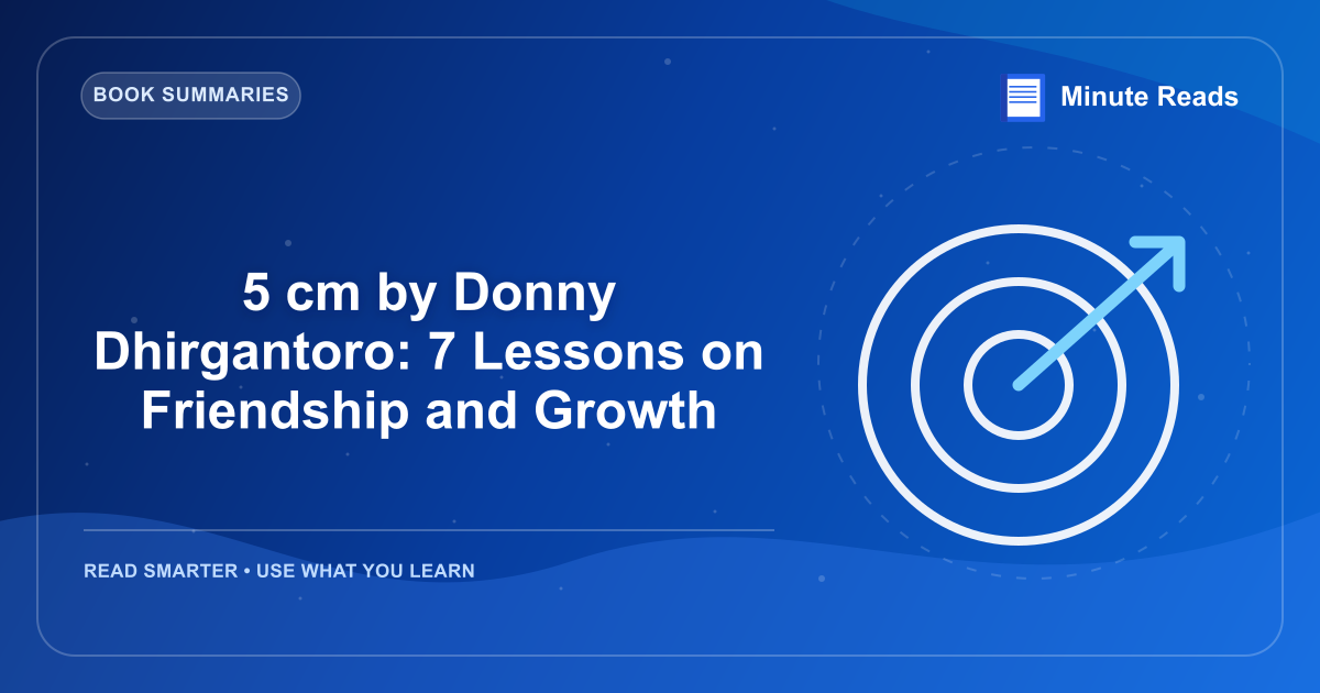 5 cm by Donny Dhirgantoro: 7 Lessons on Friendship and Growth — MinuteReads blog thumbnail