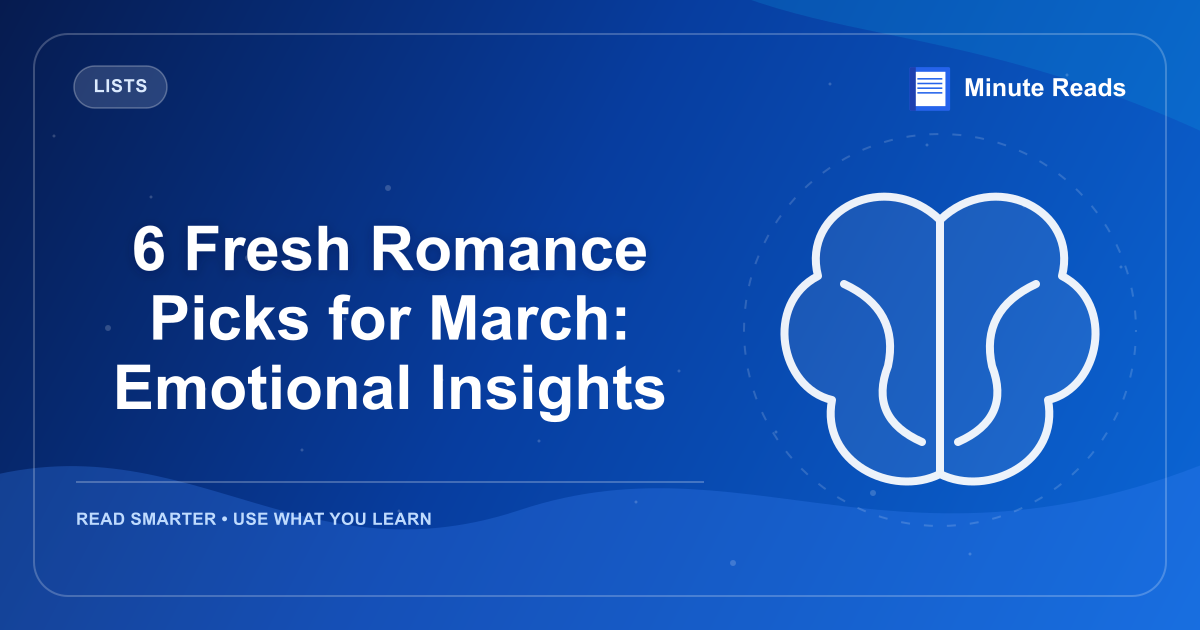 6 Fresh Romance Picks for March: Emotional Insights — MinuteReads blog thumbnail