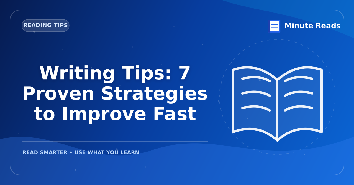 Writing Tips: 7 Proven Strategies to Improve Fast — MinuteReads blog thumbnail
