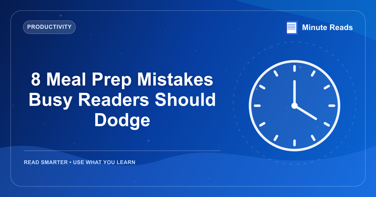 8 Meal Prep Mistakes Busy Readers Should Dodge — MinuteReads blog thumbnail