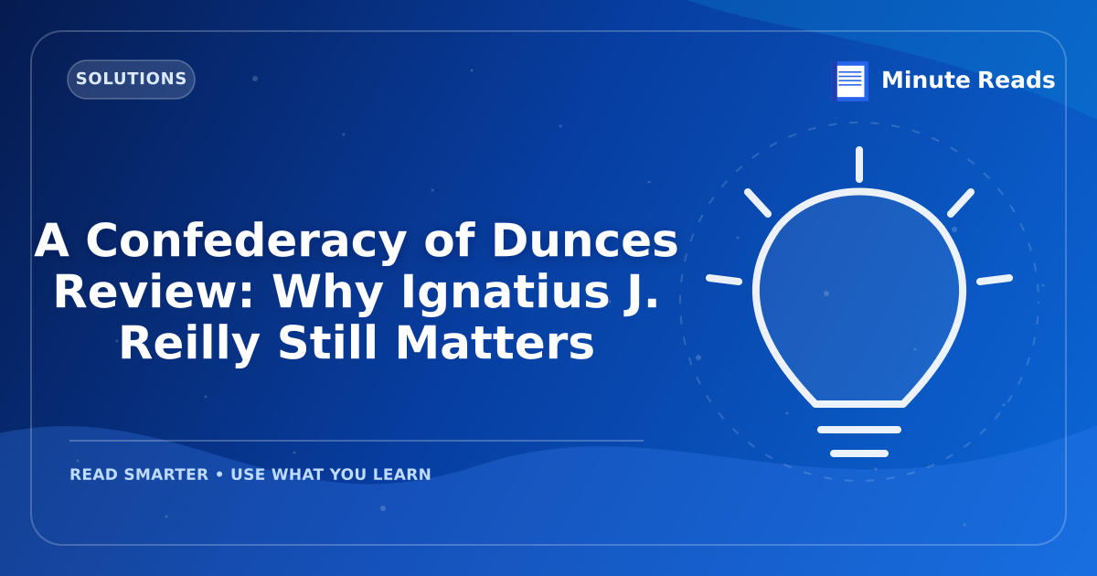 A Confederacy of Dunces Review: Why Ignatius J. Reilly Still Matters — MinuteReads blog thumbnail