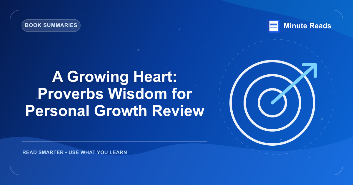 A Growing Heart: Proverbs Wisdom for Personal Growth Review — MinuteReads blog thumbnail