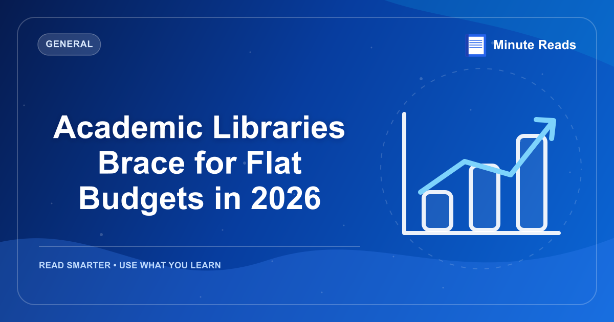 Academic Libraries Brace for Flat Budgets in 2026 — MinuteReads blog thumbnail