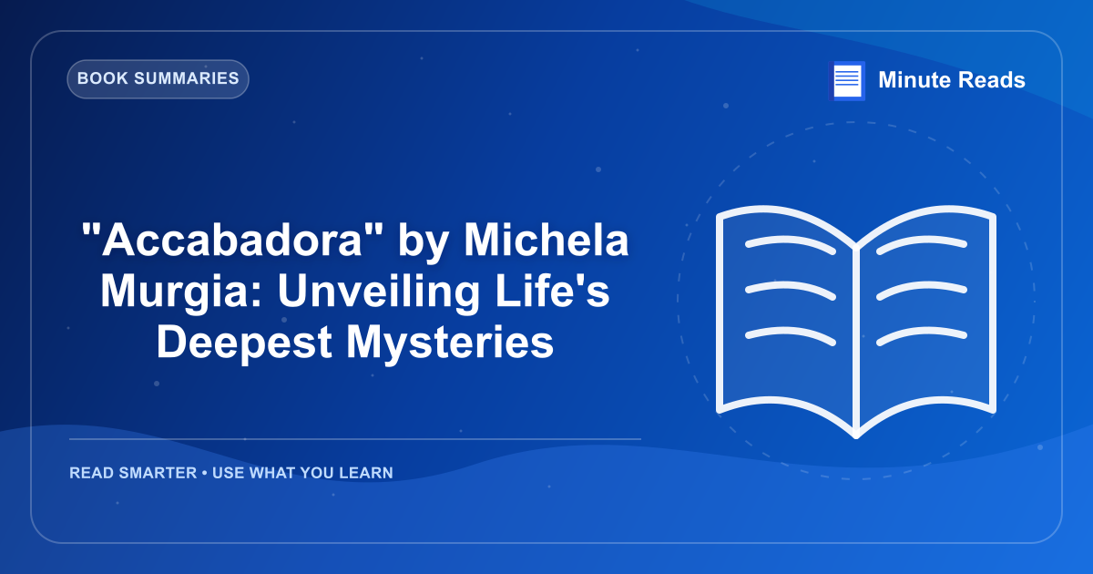 Michela Murgia의 "Accabadora": 삶의 가장 깊은 신비 — MinuteReads blog thumbnail