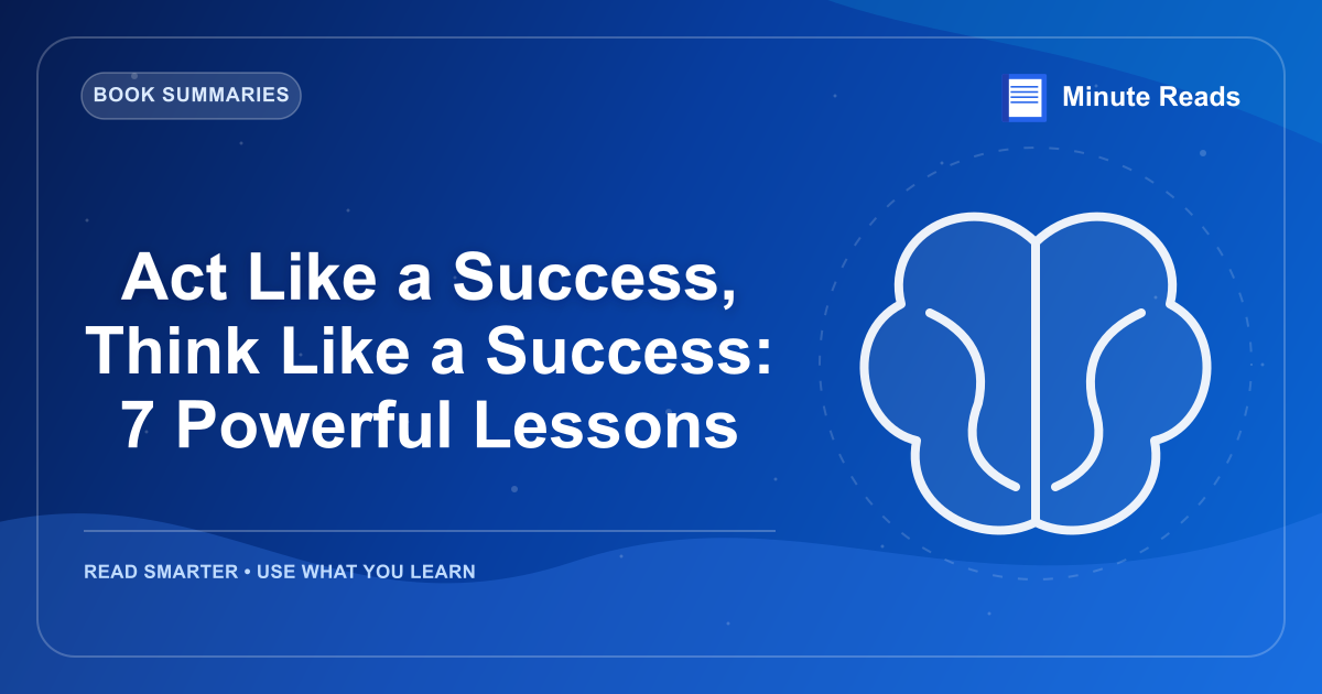 Act Like a Success, Think Like a Success: 7 Powerful Lessons — MinuteReads blog thumbnail