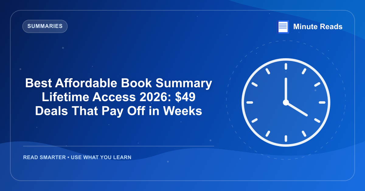 Best Affordable Book Summary Lifetime Access 2026: $49 Deals That Pay Off in Weeks — MinuteReads blog thumbnail